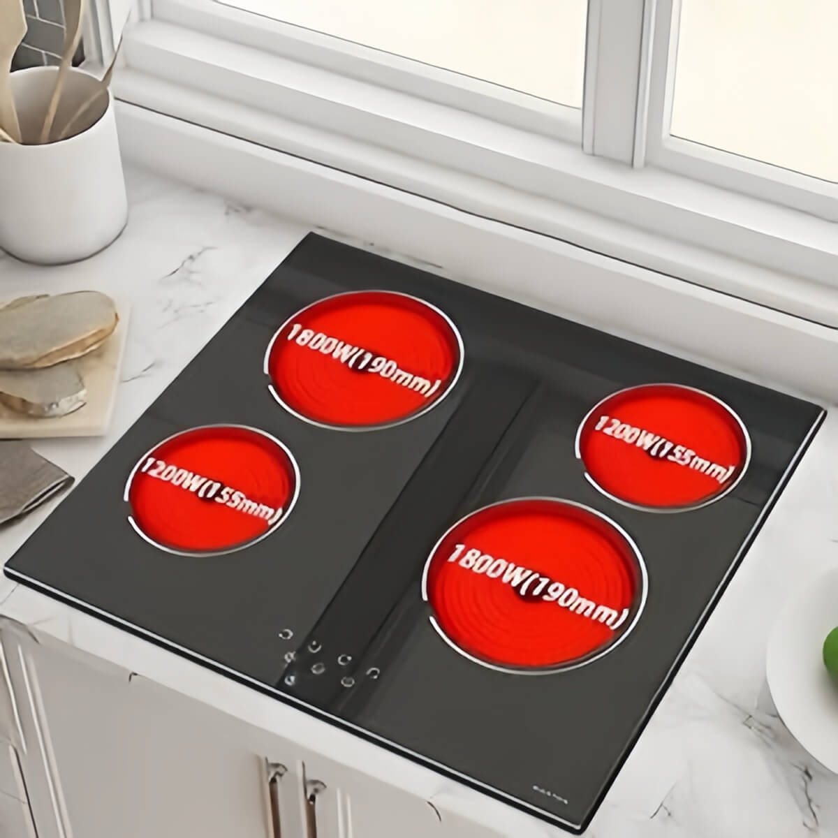 Noxton Built-in 4 Zone Electric Hobs-Touch Controls